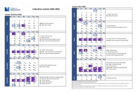 Calendrier scolaire | Collège de Maisonneuve